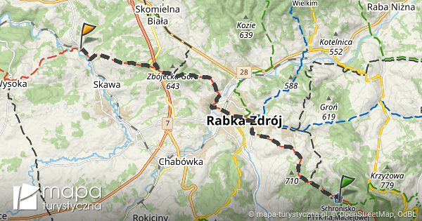 Trasa do: Skawa | mapa-turystyczna.pl
