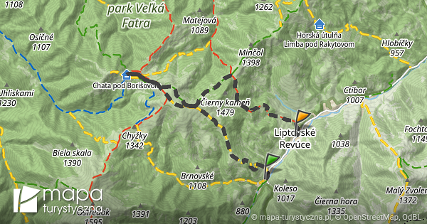 Trasa: Vyšná Revúca – Liptovské Revúce | mapa-turystyczna.pl