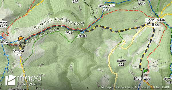 Trasa z: Malá Úpa | mapa-turystyczna.pl
