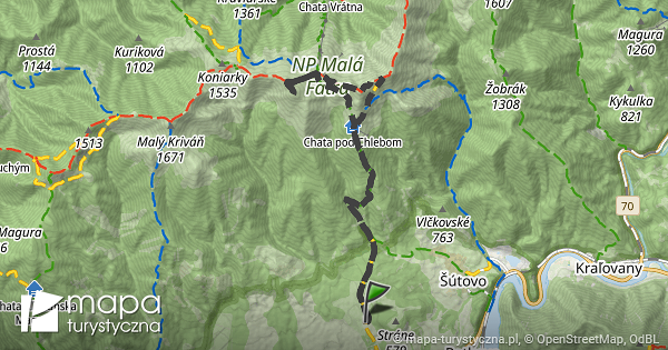 Trasa przez: Veľký Kriváň | mapa-turystyczna.pl