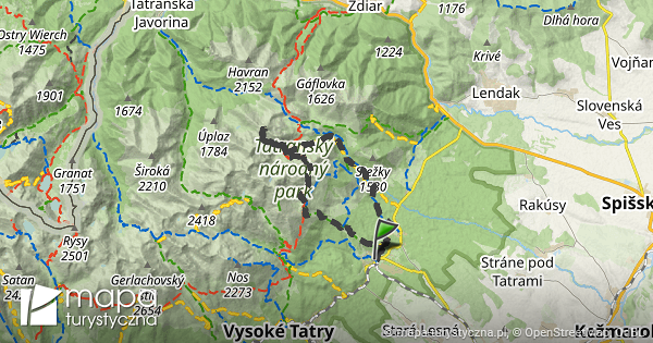 Trasa przez: Chata pri Zelenom plese | mapa-turystyczna.pl
