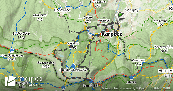 Trasa do: Karpacz | mapa-turystyczna.pl