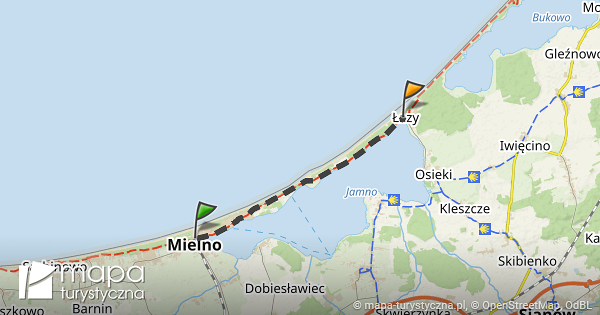 Trasa: Mielno – Łazy | mapa-turystyczna.pl