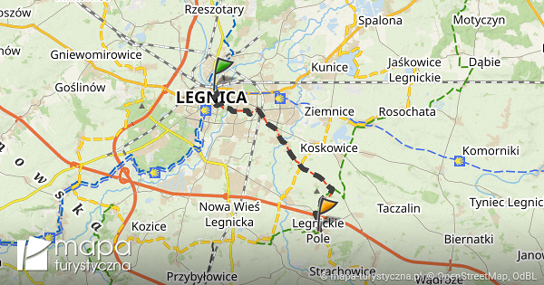 Trasa z: Legnica, Zamek Piastowski | mapa-turystyczna.pl