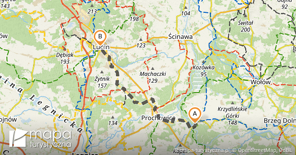 Trasa przez: Lubin | mapa-turystyczna.pl