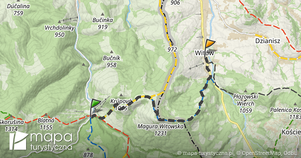 Trasa: Oravice – Witów | mapa-turystyczna.pl