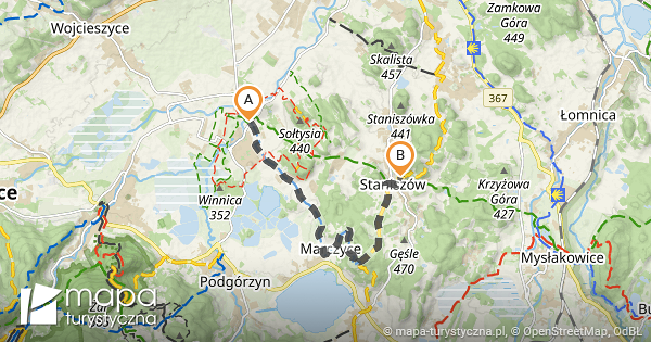 Trasa: Cieplice, ul. Wolności – Witosza | mapa-turystyczna.pl