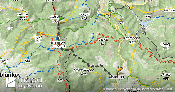 Trasa: Stożek Mały – Istebna | mapa-turystyczna.pl