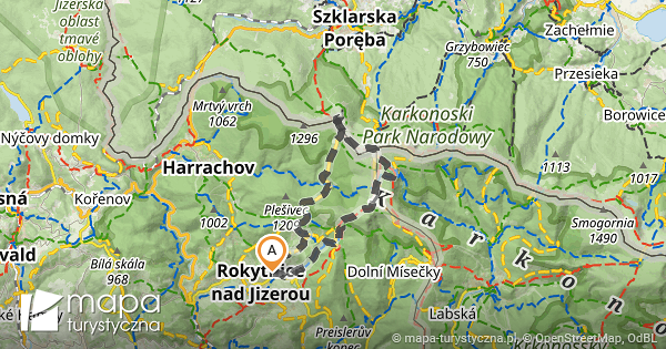 Trasa z: Horní Rokytnice | mapa-turystyczna.pl