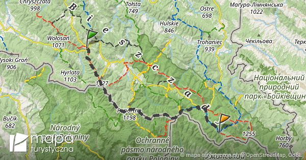 Trasa: Cisna – Wołosate | mapa-turystyczna.pl