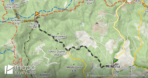 Trasa: Istebna – Kiczory | mapa-turystyczna.pl