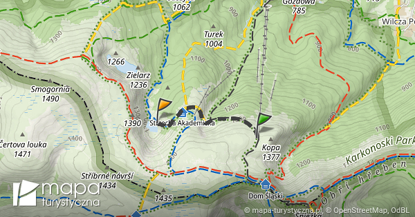 Trasa: Kopa – Schronisko PTTK Samotnia | mapa-turystyczna.pl