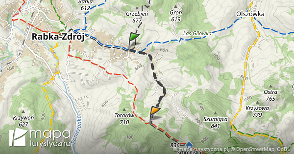 Trasa: Rabka Zdrój, Słone – Maciejowa | mapa-turystyczna.pl