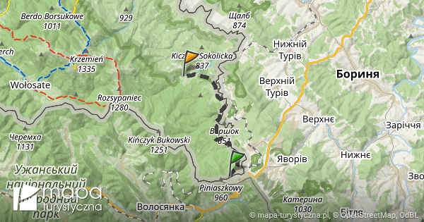 Trasa z: Źródła Sanu | mapa-turystyczna.pl