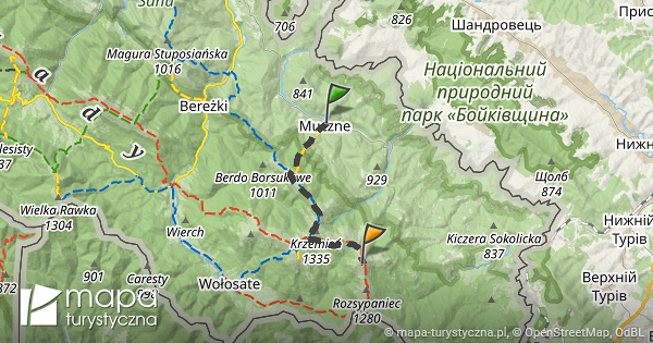 Trasa: Muczne – Halicz | mapa-turystyczna.pl