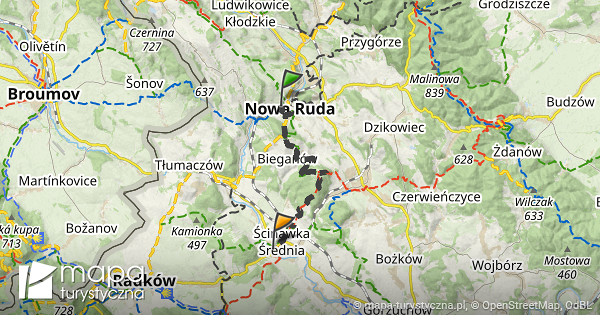 Trasa: Nowa Ruda – Ścinawka Średnia | mapa-turystyczna.pl