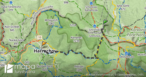 Trasa do: Harrachov | mapa-turystyczna.pl