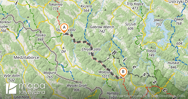 Trasa: Komańcza – Cisna | mapa-turystyczna.pl