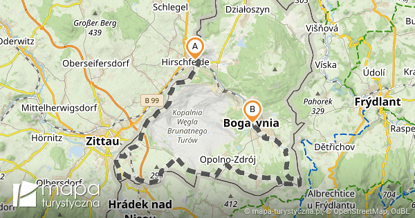 Trasa: Elektrownia Turów – Bogatynia | mapa-turystyczna.pl