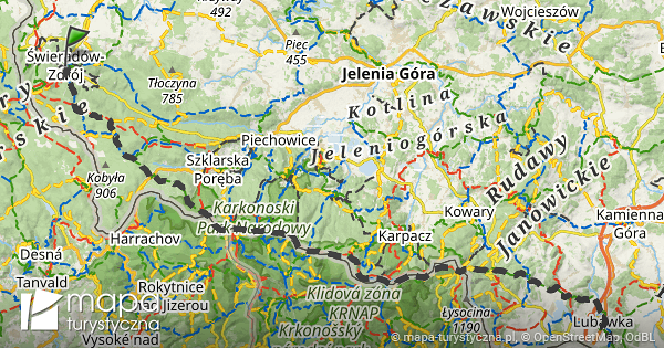 Trasa: Świeradów-Zdrój – Prudnik, dworzec autobusowy | mapa-turystyczna.pl