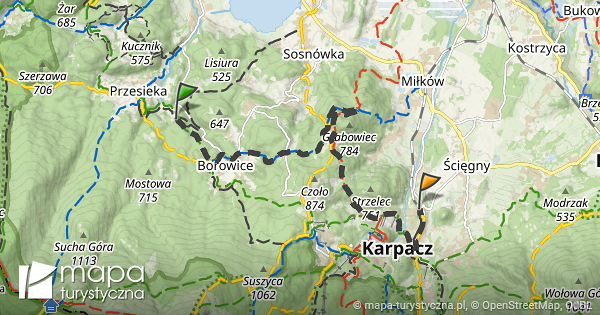 Trasa do: Karpacz | mapa-turystyczna.pl
