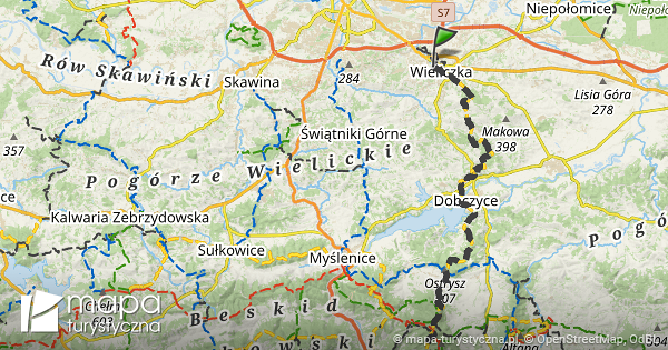 Trasa: Wieliczka – Pod Beskidami | mapa-turystyczna.pl