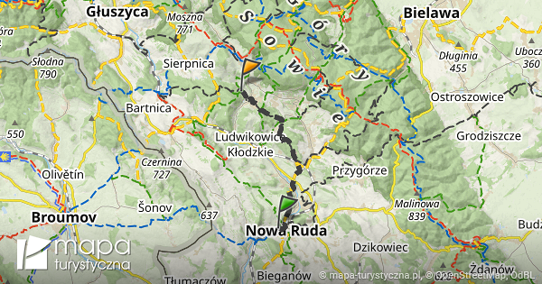 Trasa: Nowa Ruda – Sowina | mapa-turystyczna.pl