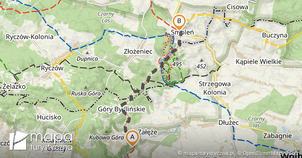 Trasa do: Smoleń | mapa-turystyczna.pl
