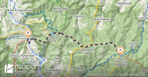 Trasa do: Rytro | mapa-turystyczna.pl