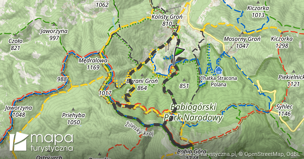 Trasa: Zawoja, Markowa – Zawoja, Markowa | mapa-turystyczna.pl