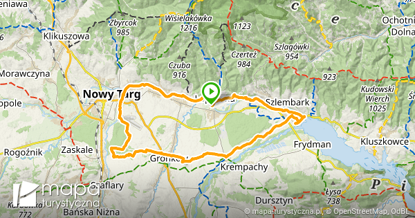 Nagrana trasa: 09.TRK Nowy Targ - Jezioro | mapa-turystyczna.pl