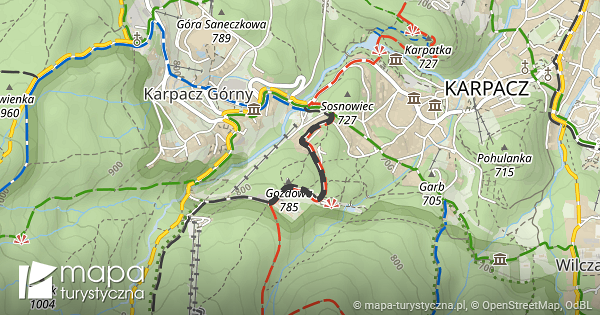 Karpacz, ul. Gimnazjalna - Karpacz, Orlinek | mapa-turystyczna.pl