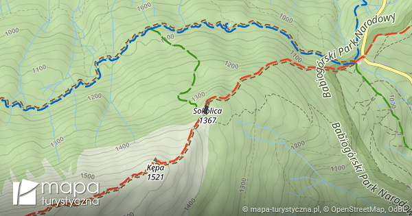 Nad Sokolicą - Sokolica | mapa-turystyczna.pl