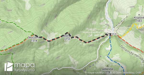 Oravice - Skorušina | mapa-turystyczna.pl