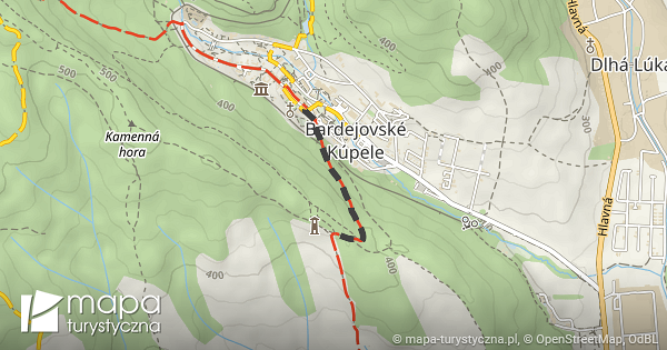 Bardejovské Kúpele, rázc. - Hrebeň Kamennej hory | mapa-turystyczna.pl