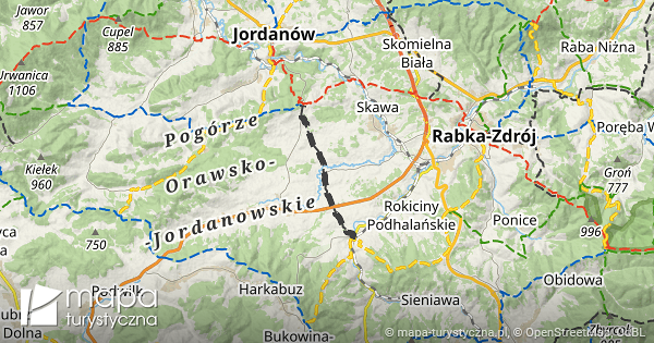 Raba Wyżna - Wysoka | mapa-turystyczna.pl