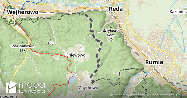 Reda, Pieleszewo SKM - Zbychowo | mapa-turystyczna.pl