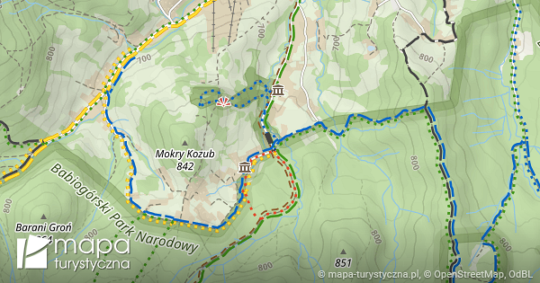Polanka Odkrywców - Zawoja, Markowa | mapa-turystyczna.pl