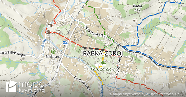 Rabka-Zdrój, cmentarz - Rozejście szlaków | mapa-turystyczna.pl