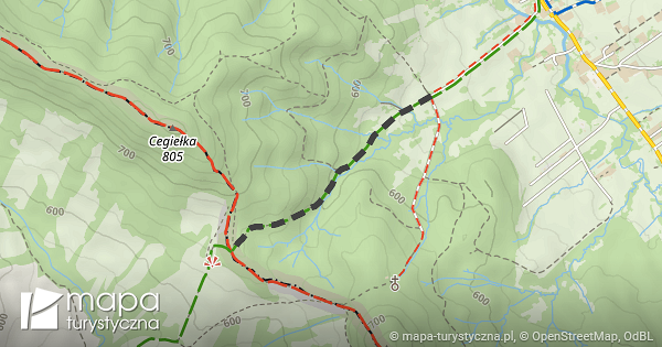 Rozejście szlaków - TPG Cigelka | mapa-turystyczna.pl
