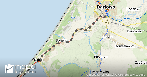 Dąbki - Darłowo, ul. Wyspiańskiego | mapa-turystyczna.pl