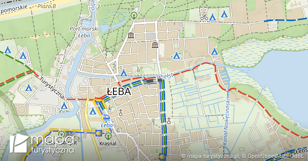 Łeba, ul. Teligi - Łeba, Al. Św. Jakuba | mapa-turystyczna.pl