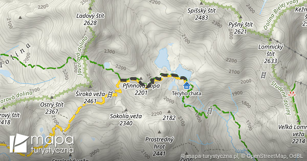Rázcestie pod Sedielkom - Téryho chata | mapa-turystyczna.pl