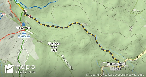 Nad Dlhým vodospadem - Tatranská Lesná | mapa-turystyczna.pl