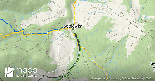Soblówka, odejście do osady pasterskiej - Soblówka, Cicha | mapa ...
