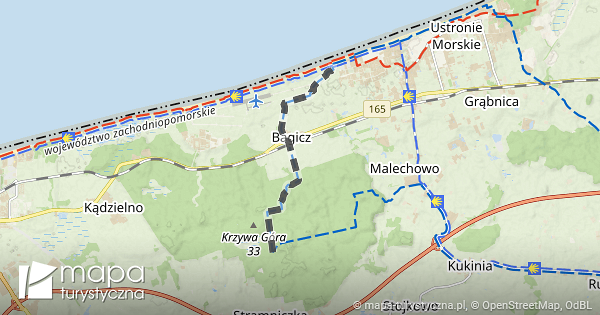 Dojazd pożarowy 25 - Sianożęty, promenada | mapa-turystyczna.pl