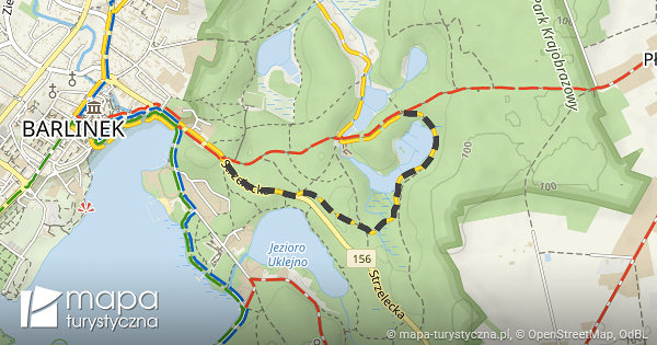 Rozejście szlaków - Barlinek, ul. Strzelecka | mapa-turystyczna.pl
