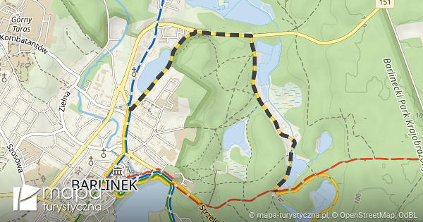 Barlinek, ul. Pełczycka - Rozejście szlaków | mapa-turystyczna.pl