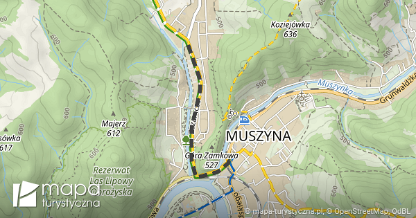 Muszyna, ul. Jana Pawła II - Złockie | mapa-turystyczna.pl
