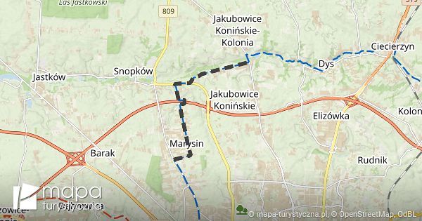 Lublin, Marysin - Jakubowice Konińskie-Kolonia | mapa-turystyczna.pl